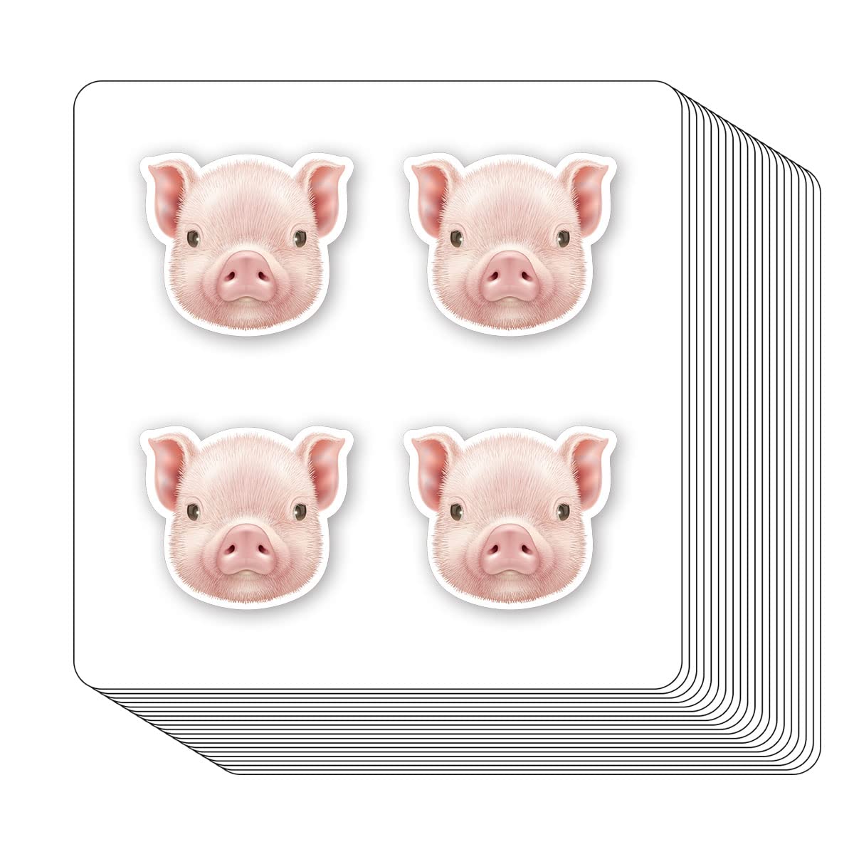 Amazon.com: Pig Head Stickers 1in for Scrapbooking, Arts, Craft, Kids ...