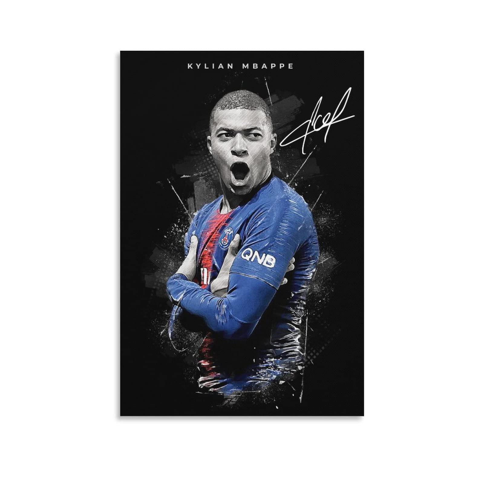 Amazon.com: fhzang Kylian Mbappe Poster 1 Canvas Poster Unframed: 16x24 ...