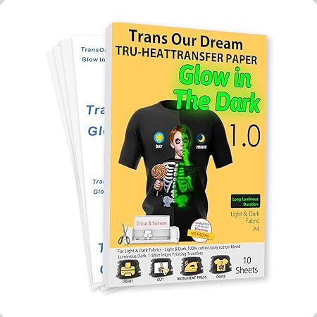 TransOurDream Tru-Transfer Paper A3 for Light Fabric 10 Sheets Heat ...