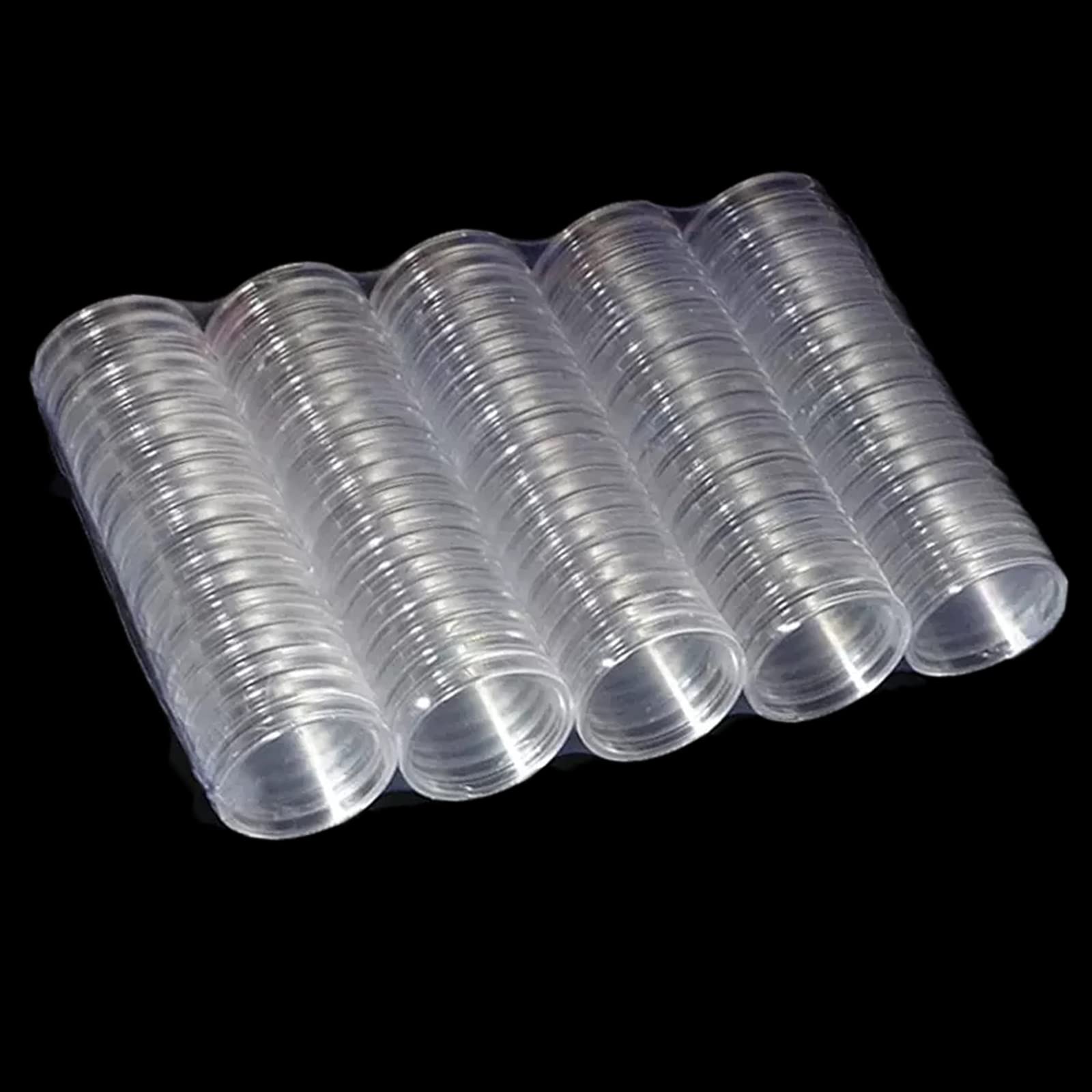 Amazon.com : 100pcs Clear Coin Holder, 21mm Plastic Coin Capsules Coin ...
