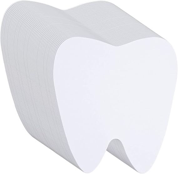 Amazon.com : 72 Pieces Tooth Cutouts Paper White Teeth Shape Cutouts ...