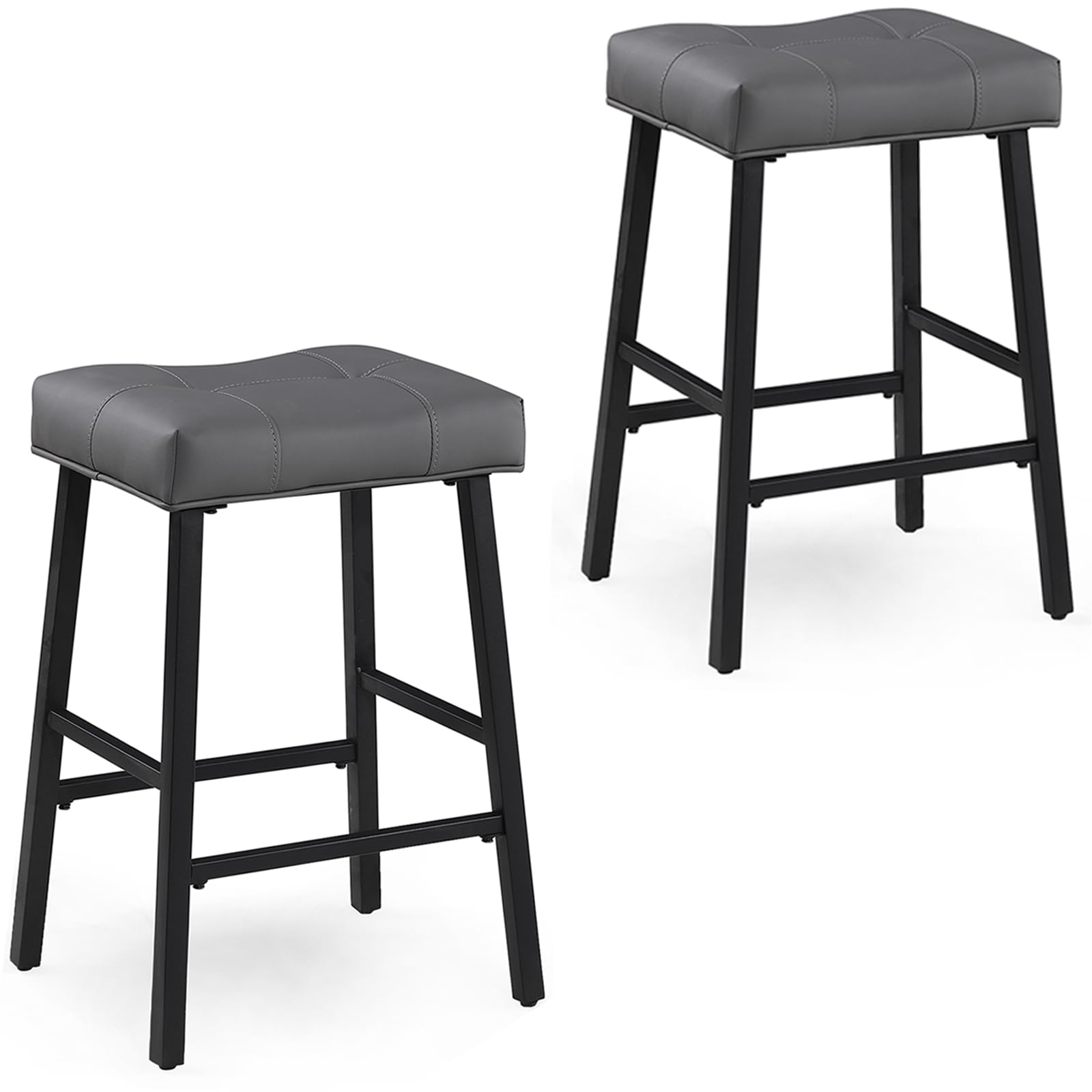 Amazon.com: Furrich 24 Inch Bar Stools Set of 2, Kitchen Counter Height ...