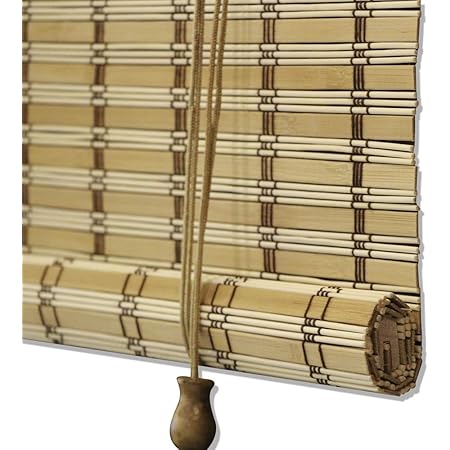 Amazon.com: Cordless Bamboo Roman Shades, Light Filtering UV Protection ...