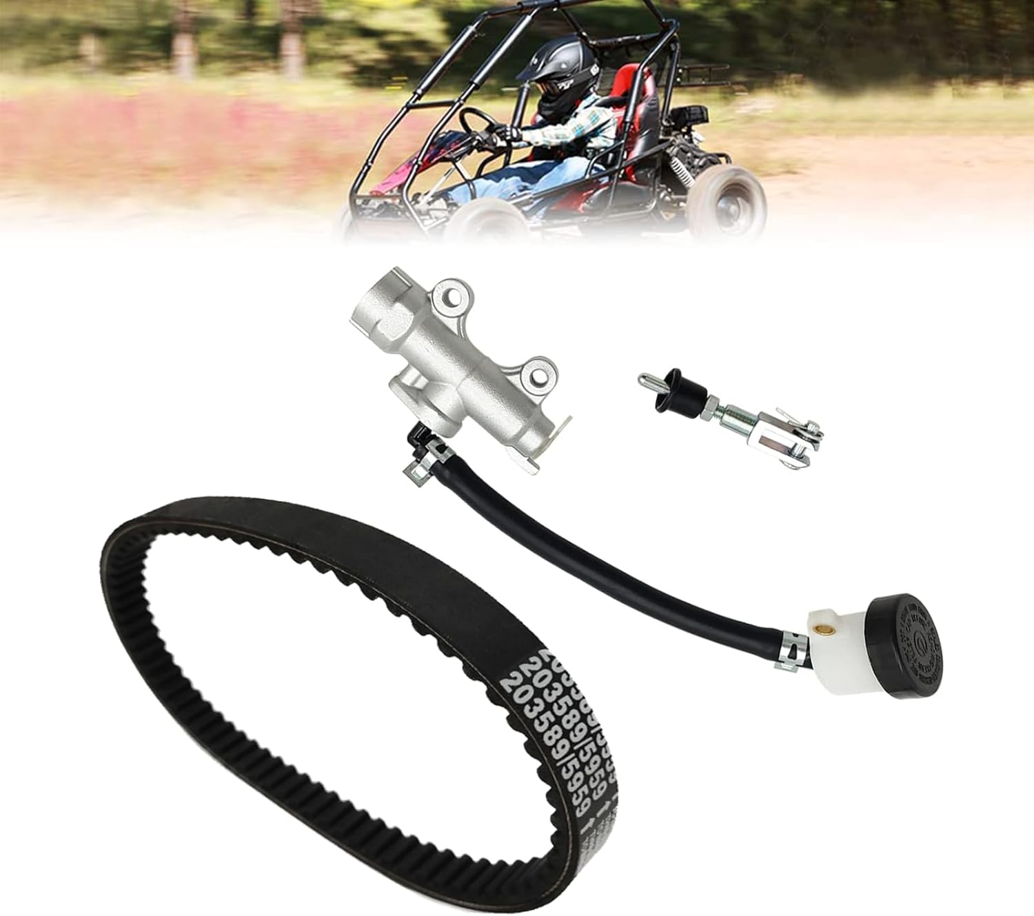 Amazon.com: Coleman KT196 Go Kart Drive Belt and Brake Master Cylinder ...