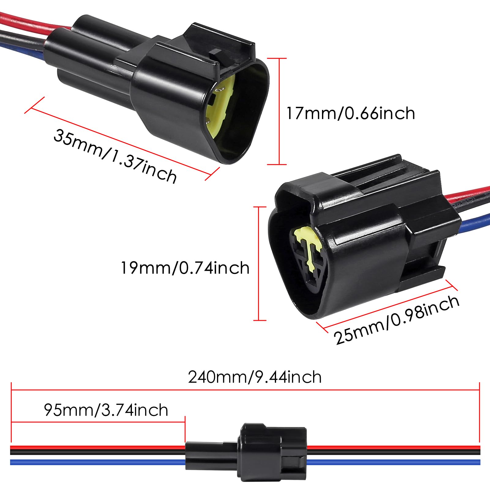 Snapklik.com : 6Pcs 3 Pin Waterproof Connector Electrical Wire Plug Car ...