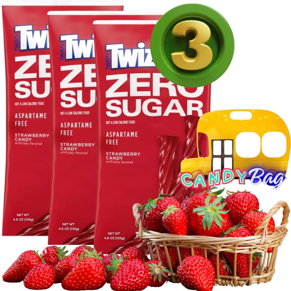 Amazon.com : (PACK OF 3) Licorice Zero Sugar Strawberry - Sugar Free ...