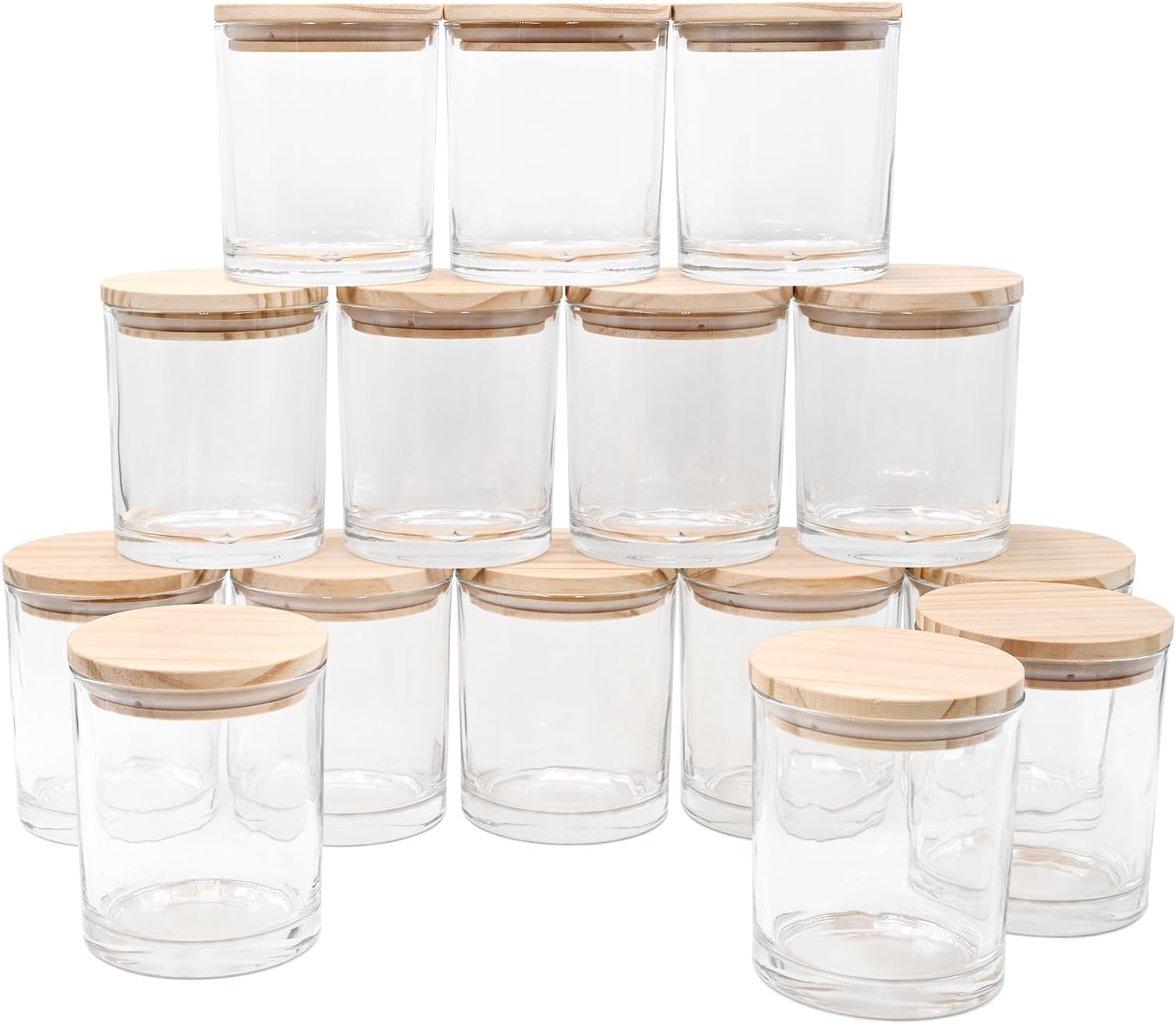 Amazon.com: Aroparc Rounded Base Wholesale Candle Jars 12PCS Tumbler ...