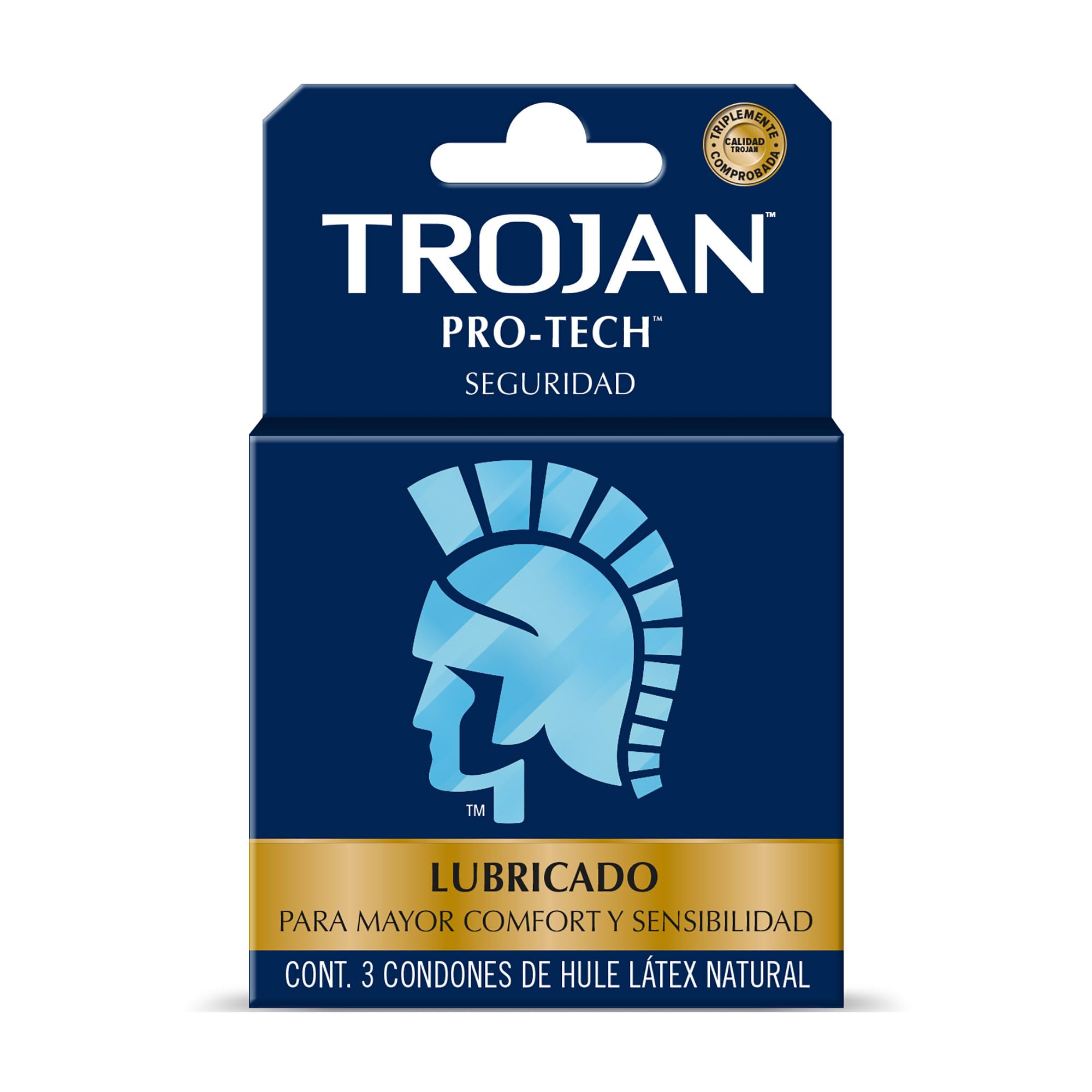 Trojan Pro - Tech Seguridad, Caja de 3 Condones azul : Amazon.com.mx ...