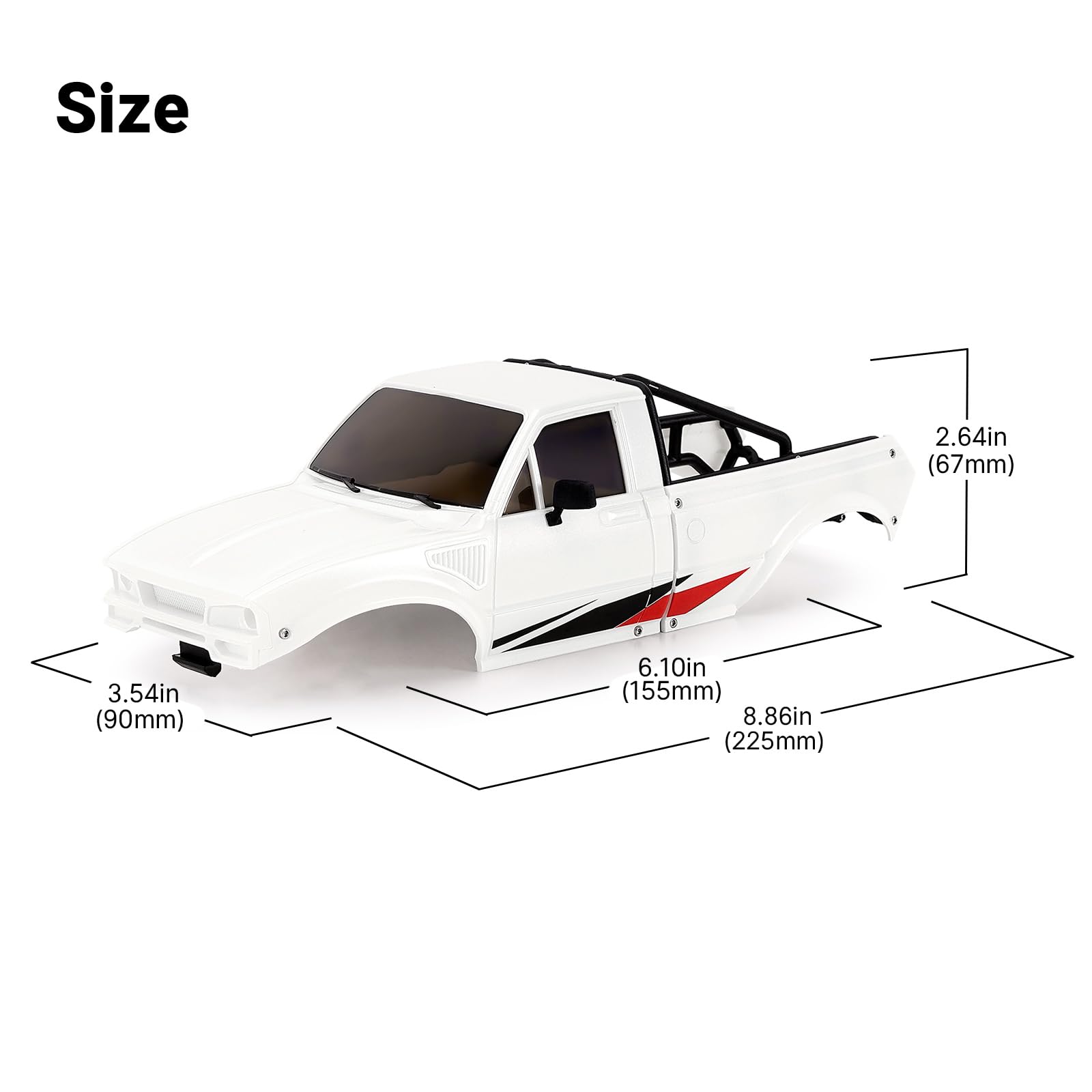 Snapklik.com : INJORA IR60 Pickup Hard Body Shell
