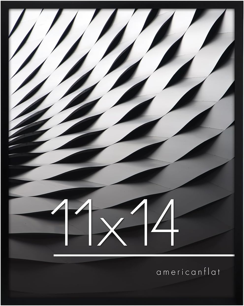 Amazon.com - Americanflat 11x14 Picture Frame in Black - Thin Border ...