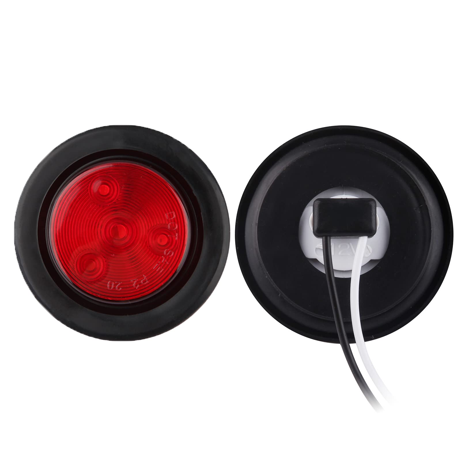 Snapklik.com : 10Pcs 2 Inch Round LED Side Marker Clearance Lights For ...