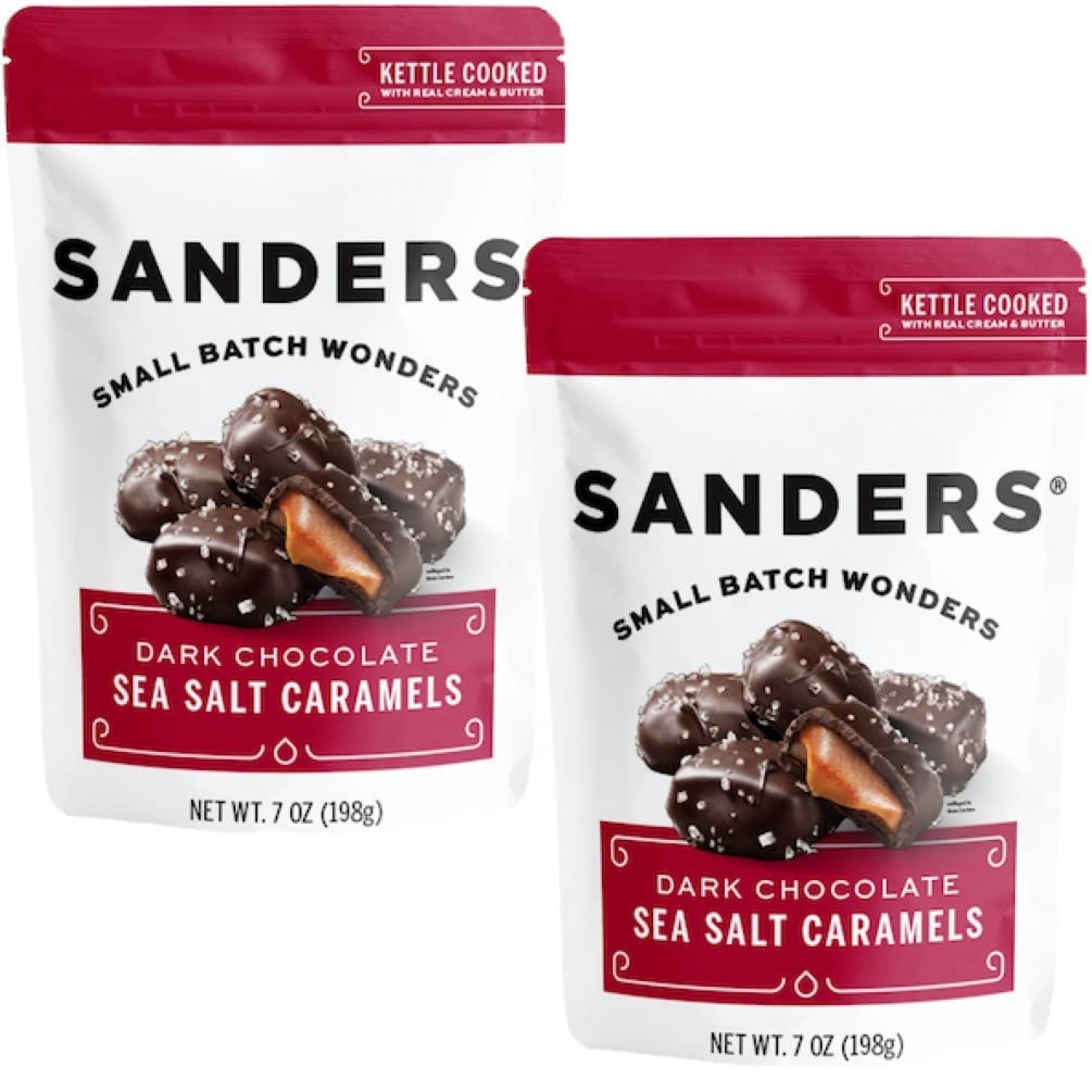 Amazon.com : Sanders Dark Chocolate Sea Salt Caramels - 7 ounce bag ...