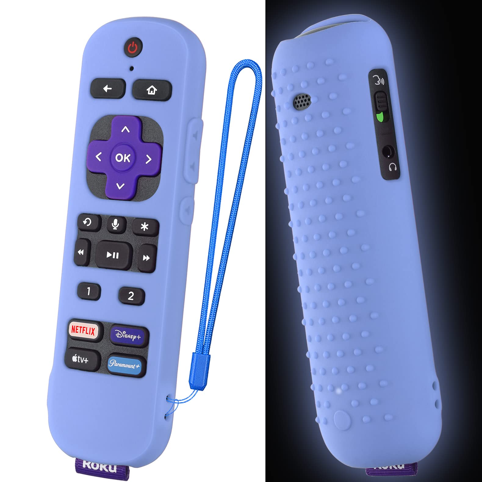 Amazon.com : Silicone Cover for Roku Ultra 2022 Remote Roku Voice ...