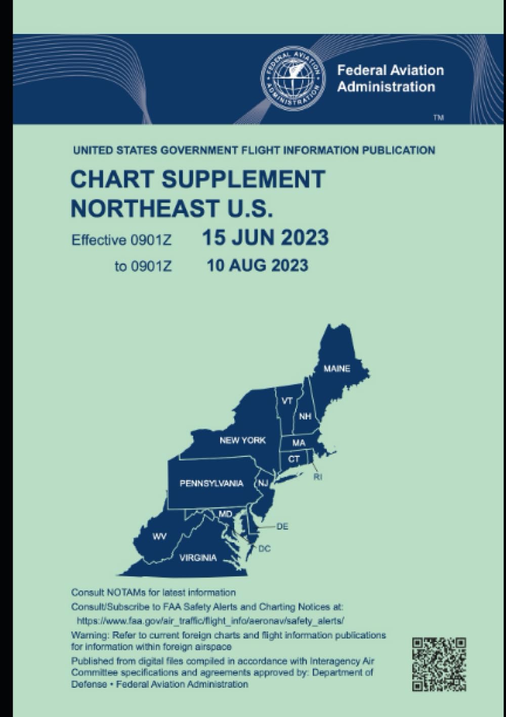 NORTHEAST U.S FAA Chart Supplement Effective 15 JUN 2023 to 10 AUG 2023 ...