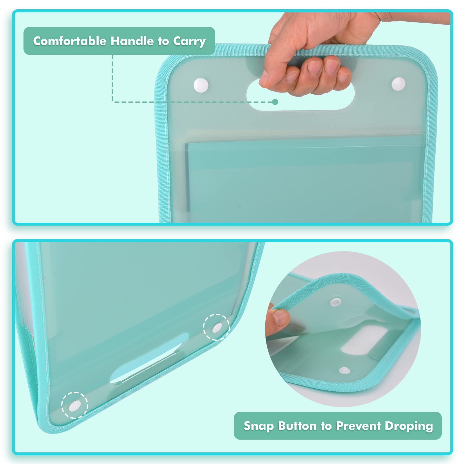 Snapklik.com : 3 Pack Mint Paper Organizer Classroom Expandable ...