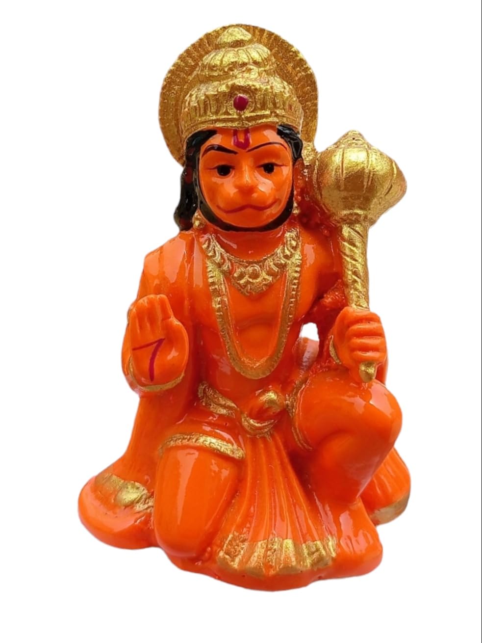 Buy Small Hanuman Ji Ki Murti in Blessing Posture with Gada Sitting | Lord Balaji Bajrangbali ...