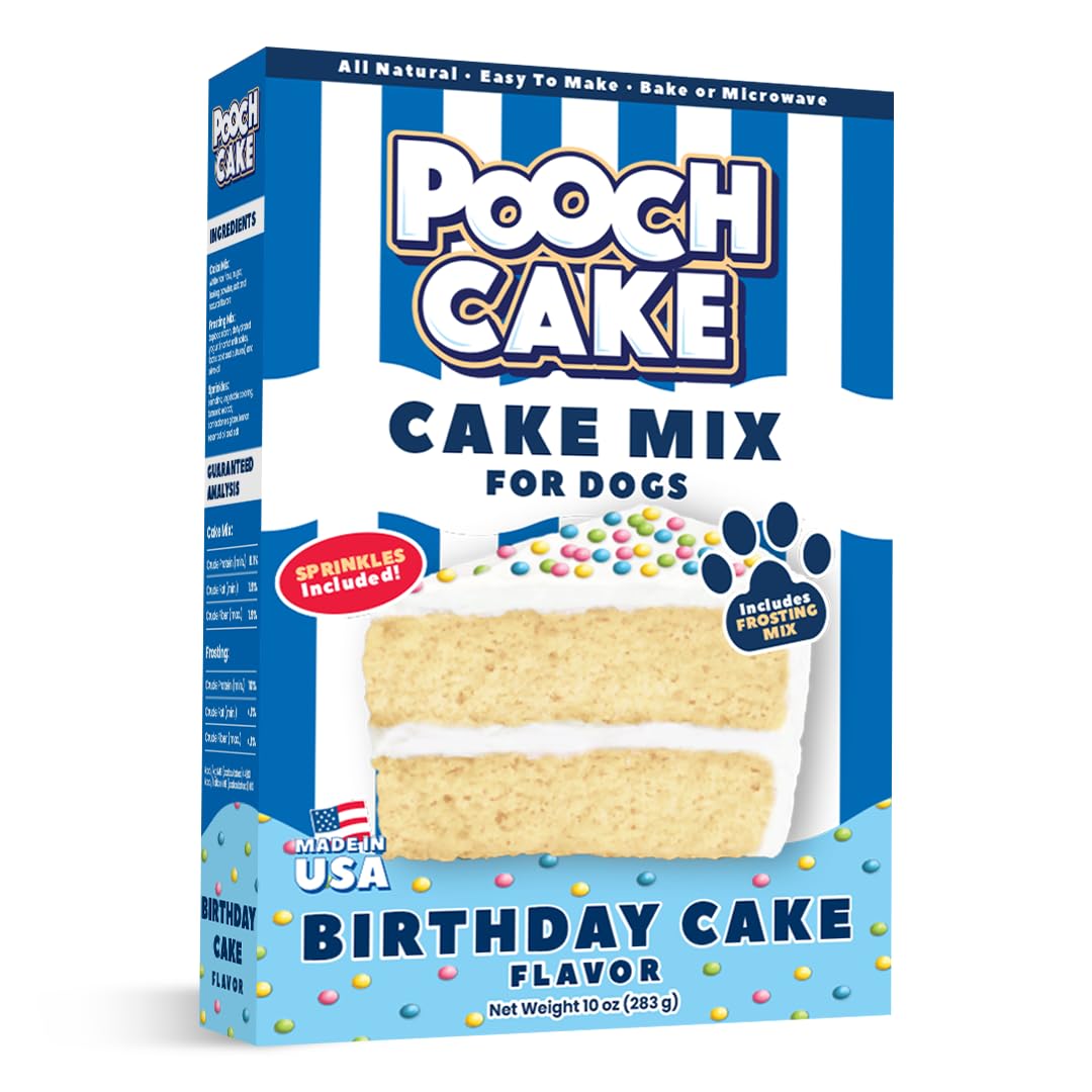 Amazon.com: Pooch Cake Dog Birthday Cake Mix, Birthday Cake Flavor with ...