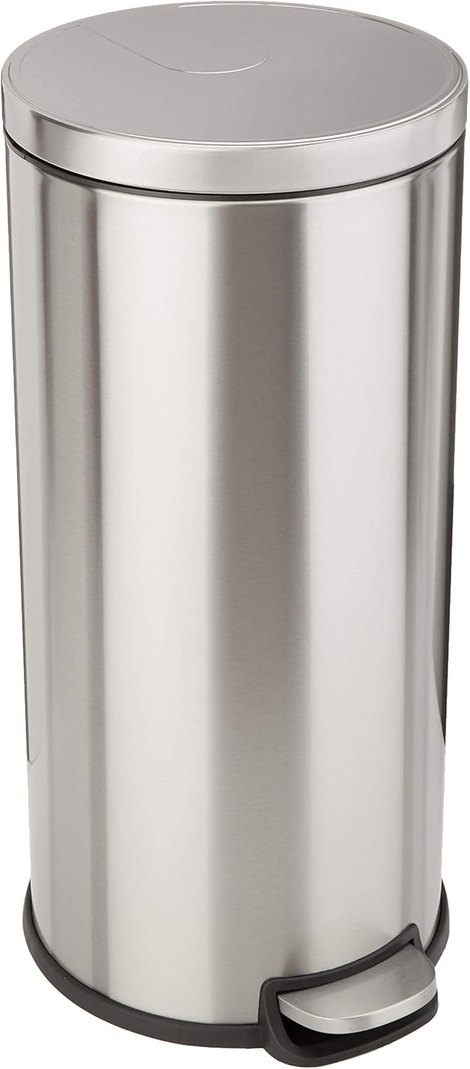 Amazon Basics Soft-Close Dustbin - Round, 30L : Amazon.co.uk: Home ...