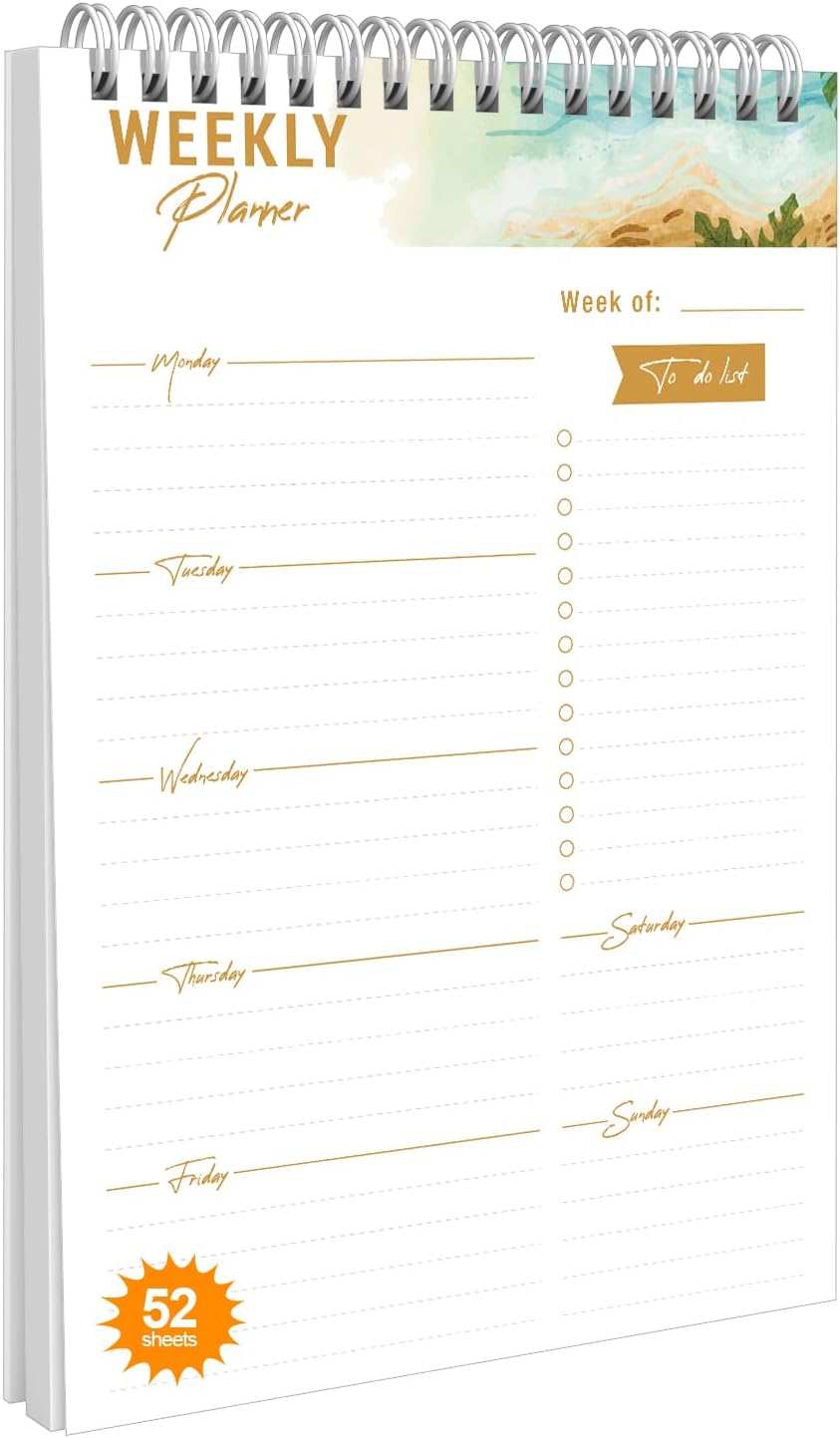 Amazon.com : Weekly Planner Notebook, To Do List Notepad with 52 ...