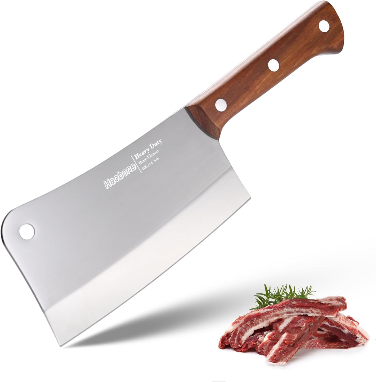 Heavy Duty Cleaver Knife 8 Inch Professional Butcher Knife Bone Chopper ...