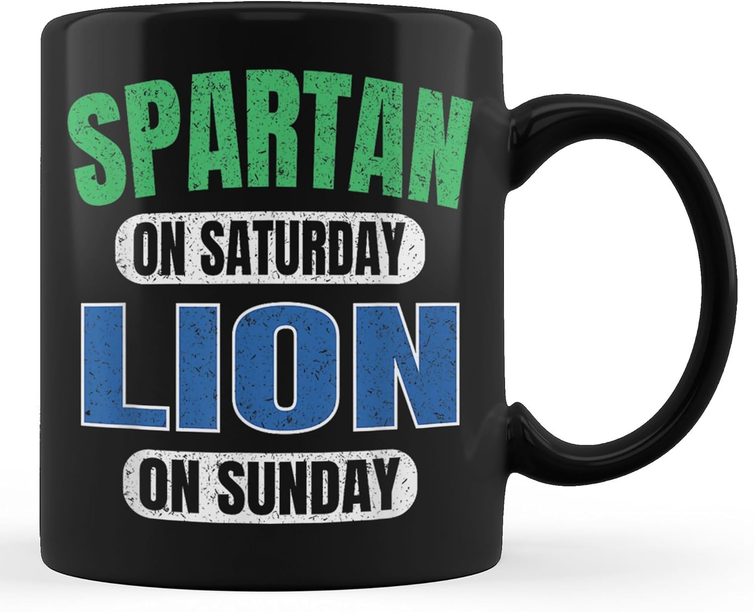 Amazon.com | Spartan on Saturday Lion on Sunday Funny Detroit Vintage ...