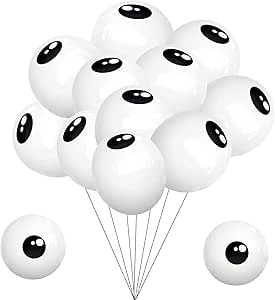Amazon.com: 100PCS Eyeball Balloons - Latex Eye Balloons Halloween ...