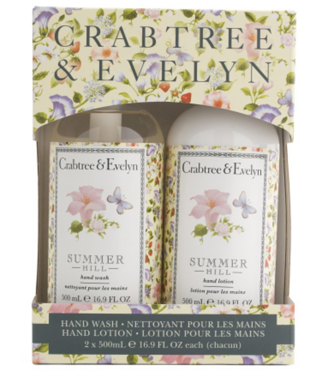 Amazon.com : Crabtree & Evelyn Summer Hill Hand Wash and Hand Lotion 2-Pack Set : Beauty ...