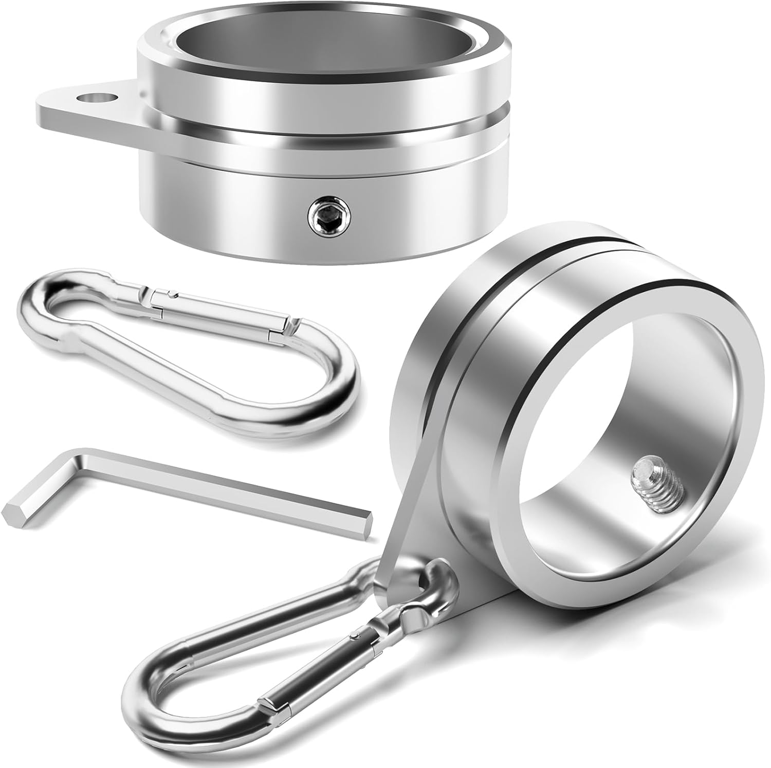 Amazon.com : HOOPLE Flag Pole Rings, Anti Wrap Spinning Flag Pole Clips ...