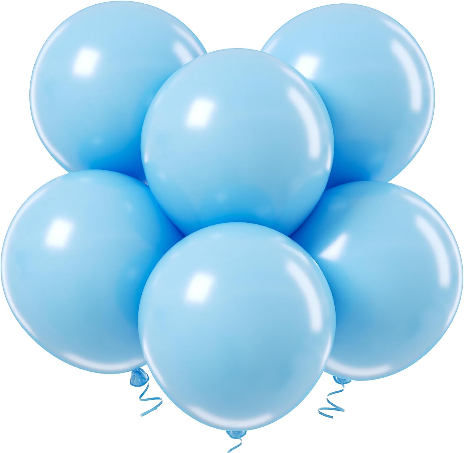 Amazon.com: ADOINBY 18 Inch Blue Balloons - 35Pcs Large Thick Light Blue Balloons Big Round Blue ...