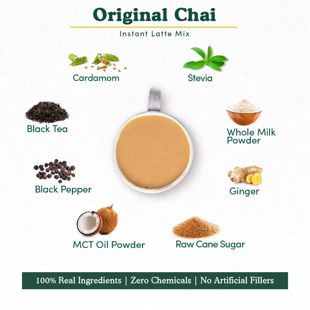 Snapklik.com : VAHDAM, Spiced Chai Tea Latte Instant Powdered Mix (240g ...