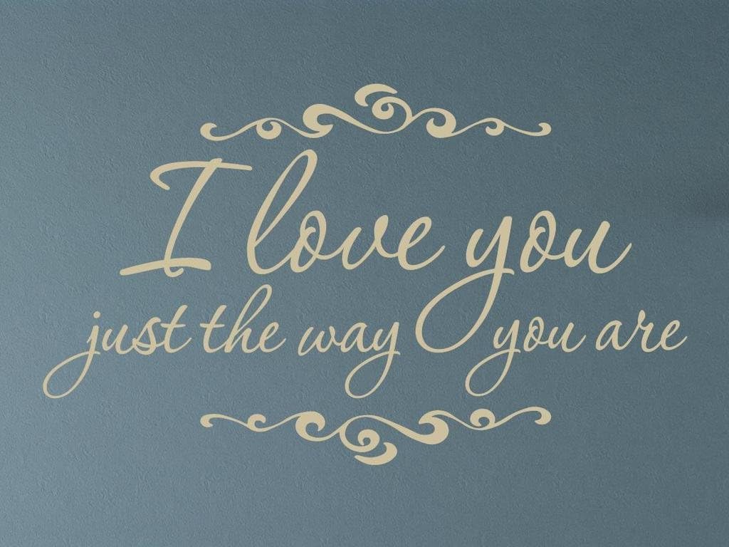 Vinylsay 0408.I-G.Tan -22x12 I Love You Just The Way You are Wall Decal, 22" x 12", Gloss Tan ...