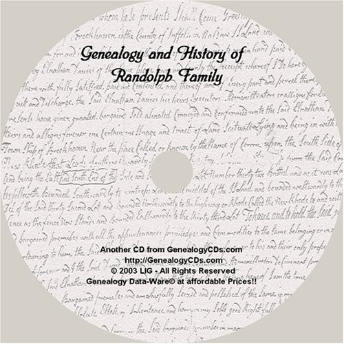 Amazon.com: Genealogy and History of the Family RANDOLPH: GenealogyCDs ...