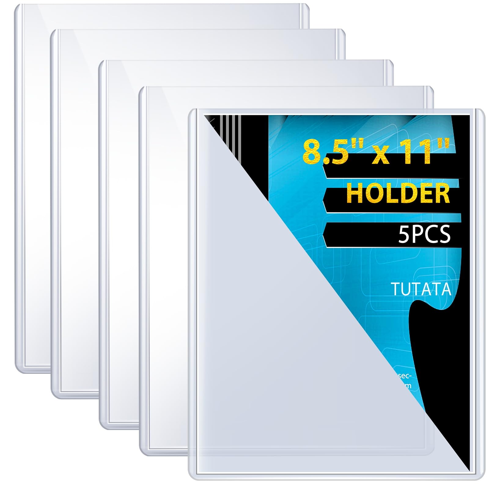 Amazon.com : 5 PCS Page Protectors Heavy Duty, 8.5×11 Top Loader, Clear ...