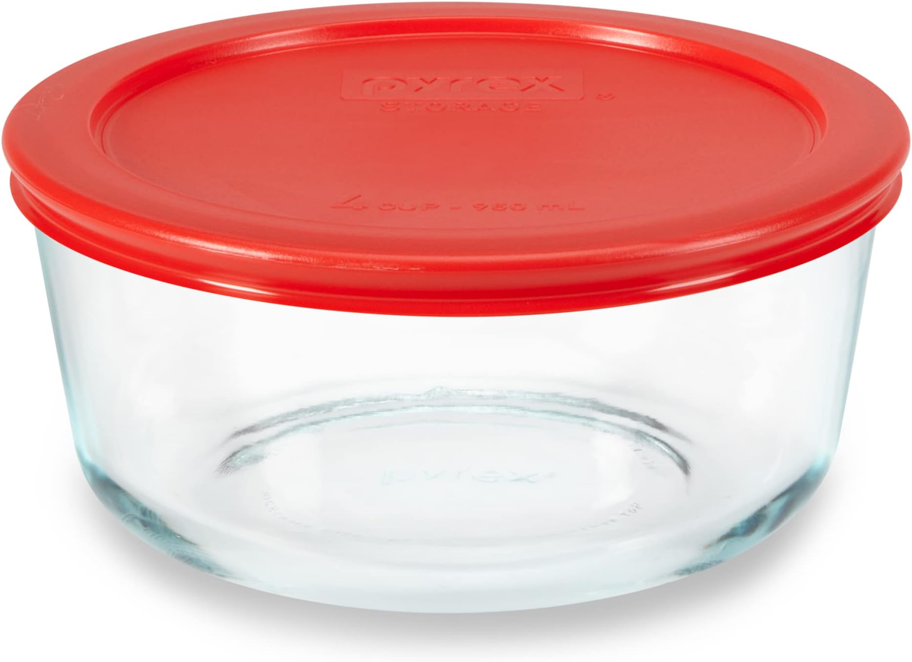 Amazon.com: Pyrex Storage 4-Cup Round Dish with Dark Blue Plastic Cover ...