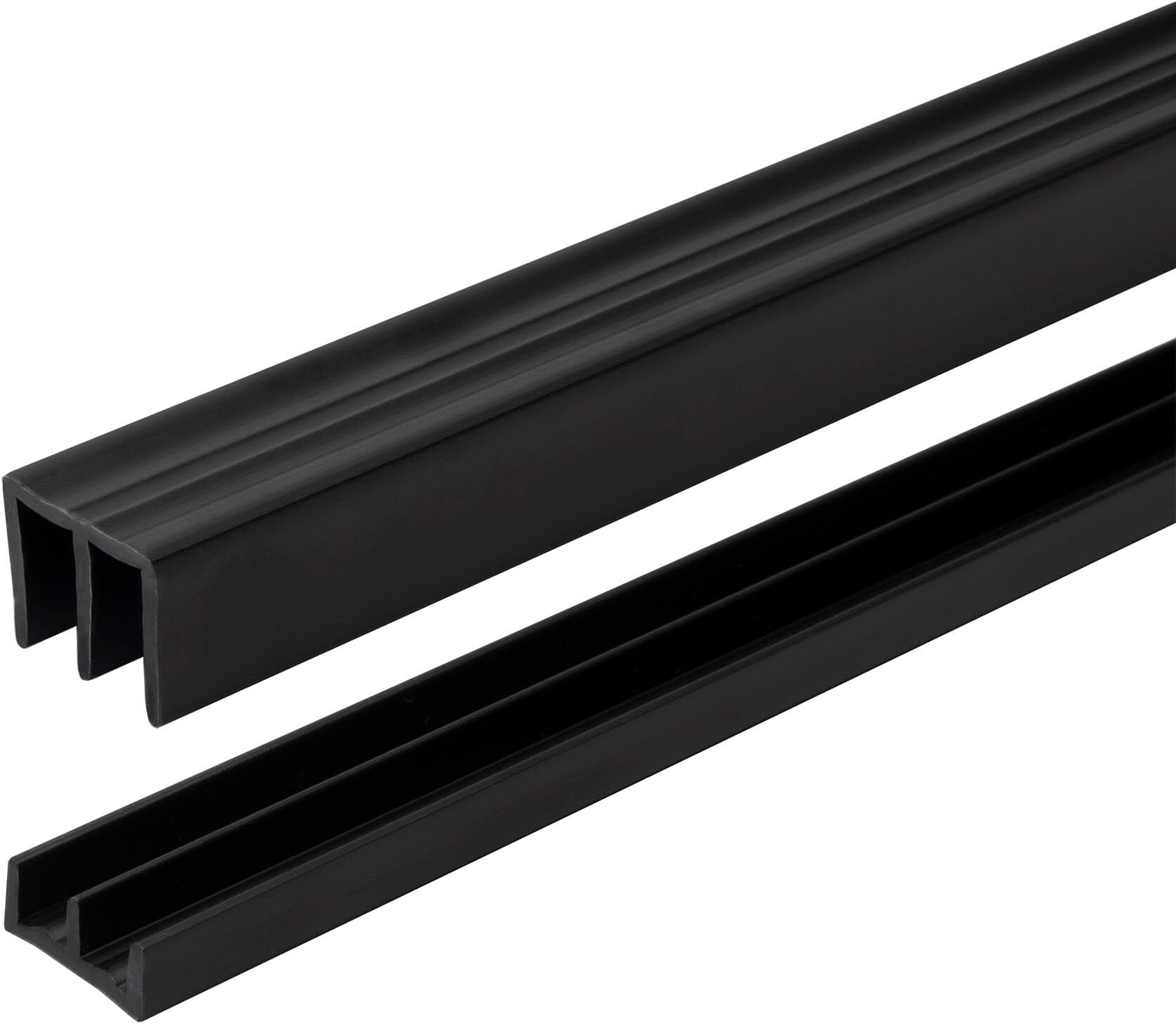 Amazon.com: 1 Pack Black Plastic Sliding Door Track Set for 1/4" Thick ...