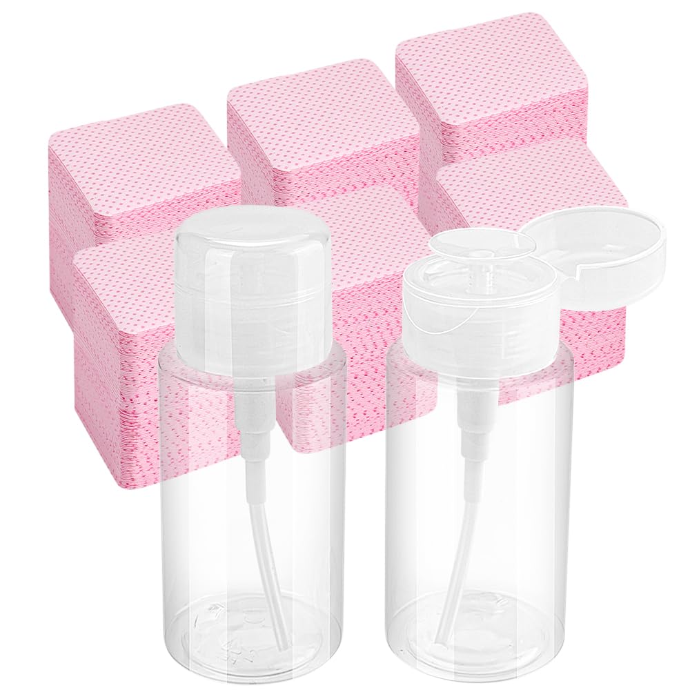 Amazon.com : Pack of 2 Nail Polish Remover Pump Empty Dispenser Bottle ...