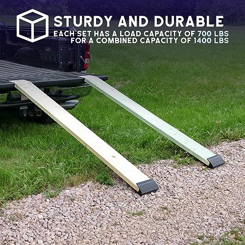 Snapklik.com : BISupply Truck Loading Ramp Ends - 8in Aluminum Ramps ...