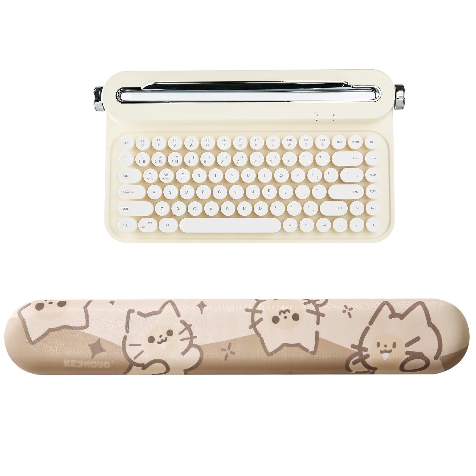 Amazon.com: YUNZII ACTTO B305 Wireless Keyboard(B305, Ivory Butter ...