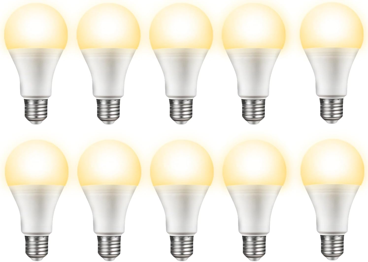 MEGALUZ Focos LED Luz Cálida para Interiores de 10 Watts-Paquete de 10 ...