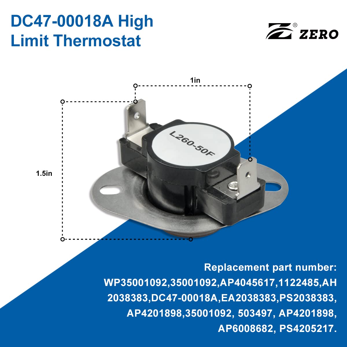 Snapklik.com : Zero DC96-00887A Dryer Thermal Fuse & DC47-00018A ...