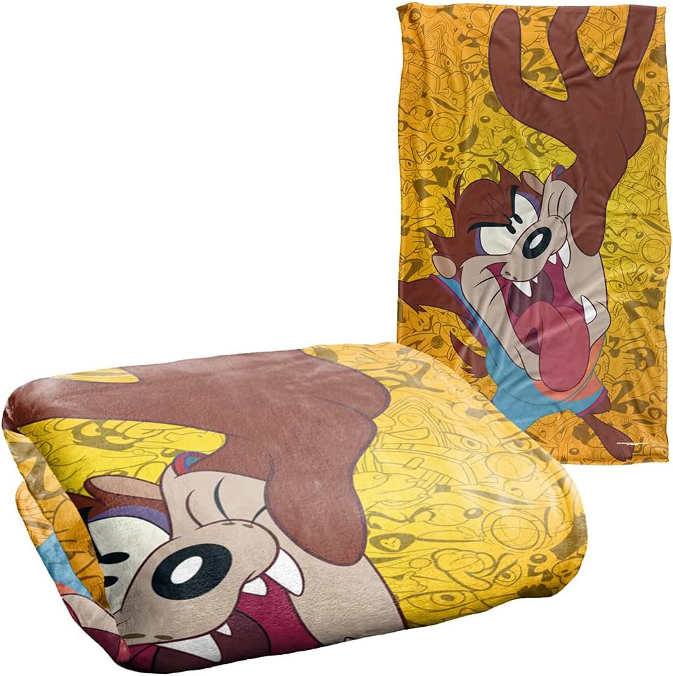 Amazon.com: Space Jam: A New Legacy Taz Jumping Silky Touch Super Soft ...