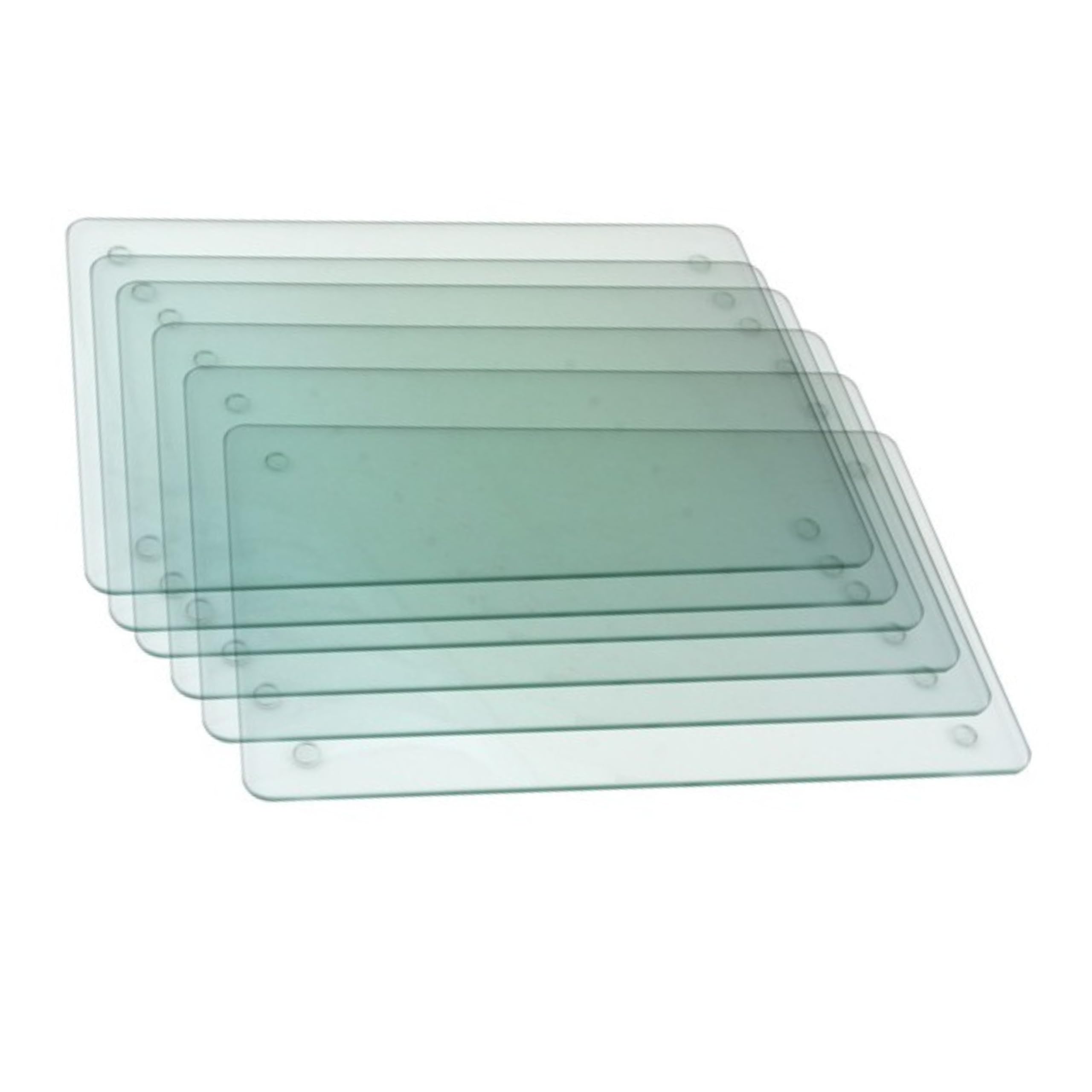 PriceKingX Glass Placemat - Clear Tempered Square Glass Placemat - Heat ...