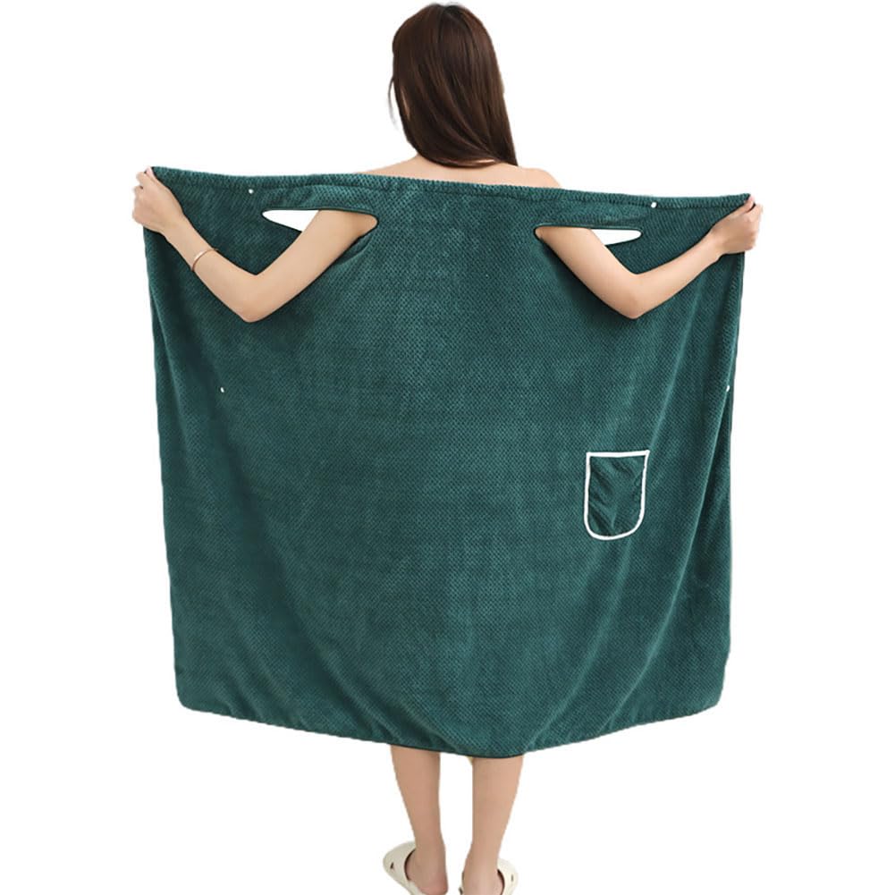 Amazon | TUYOBIバスローブ タオル地 レディース 着れるバスタオル ラップタオル お風呂上がり 吸水 ガウン バスワンピース ガールズ ノースリーブ 無地 寝巻 ポケット付き ...