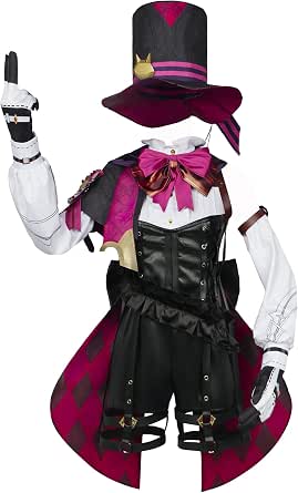 Amazon.com: Game Genshin Impact Lyney Cosplay Costume Leather Uniform ...