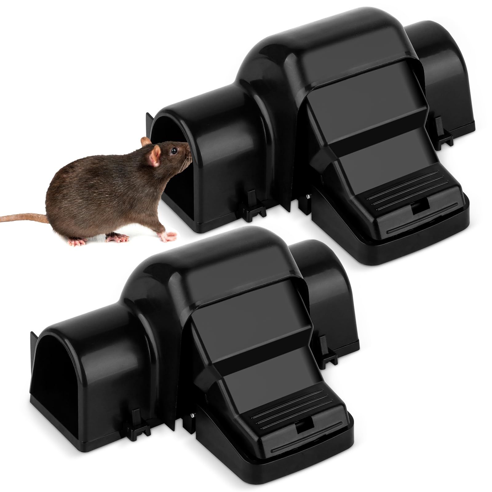 DAJASD Rat Traps, 2 Pack Professional Rat Traps That Kill Instantly ...