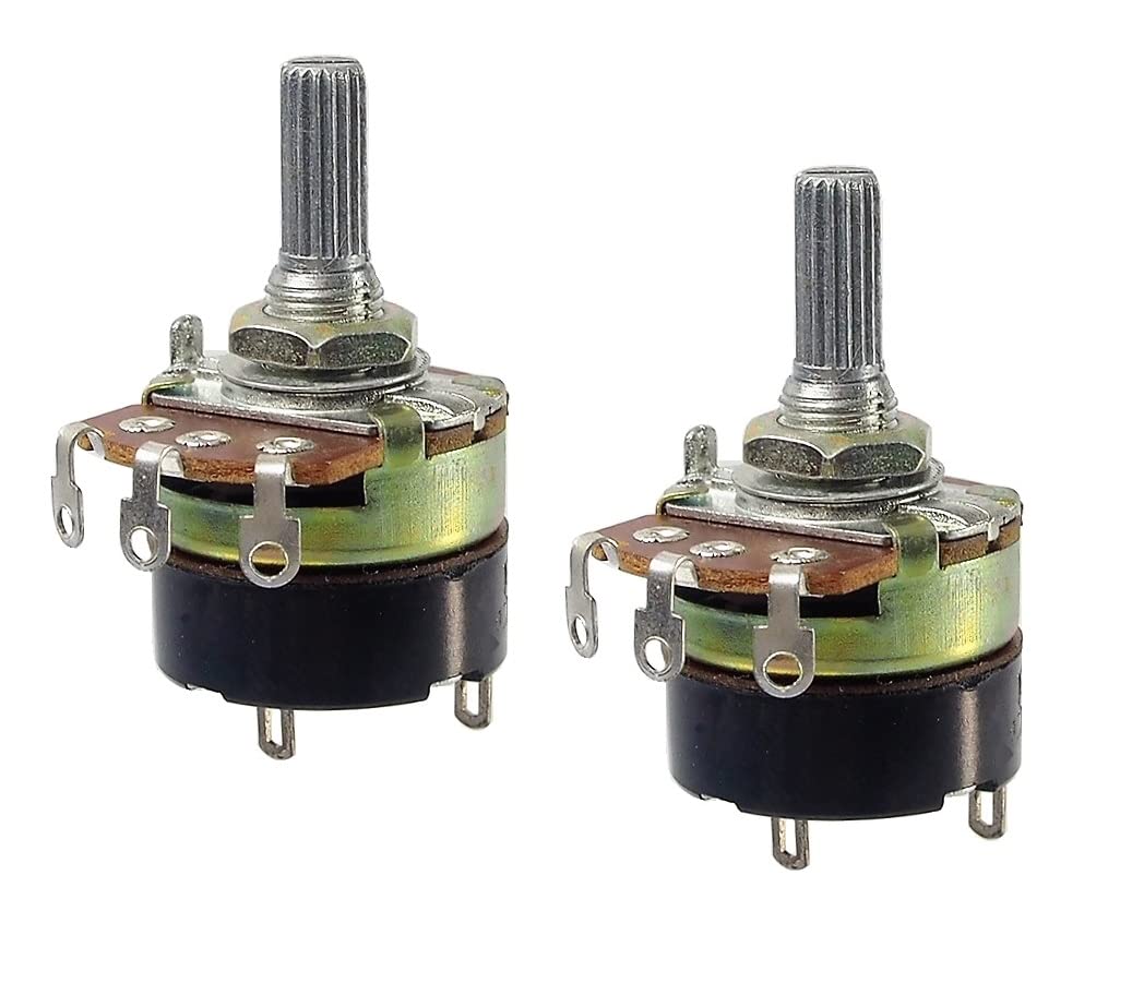 Maddison 2 pcs 13mm Shaft Linear Potentiometer with Switch 0.25 Watt ...