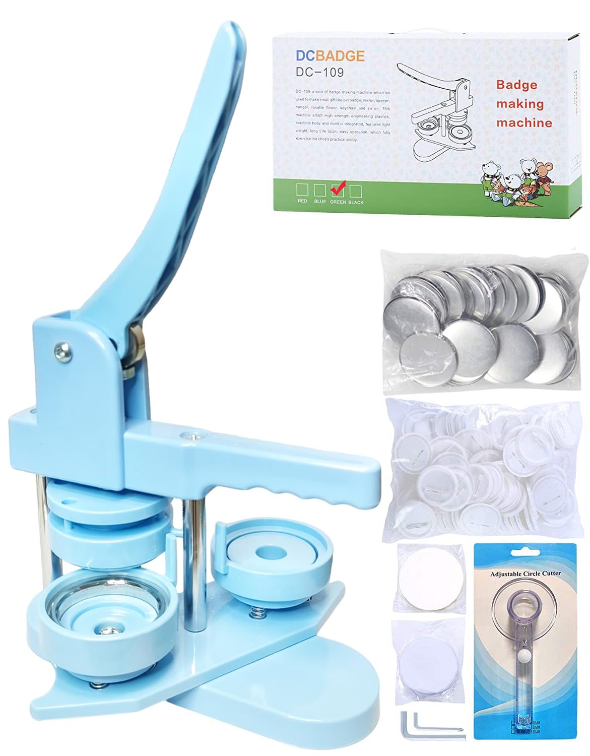 Amazon.com: DCBADGE Button Maker Machine, (3rd Gen) Installation-Free ...