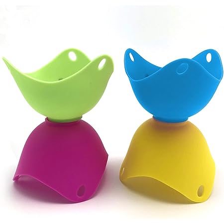 Amazon.com: Egg Poacher – COZILIFE Silicone Egg Poaching Cups with Ring ...