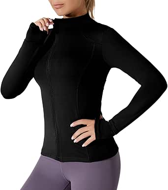 Women Zip Up Workout Jackets UPF 50+ Sun Protection Lightweight ...