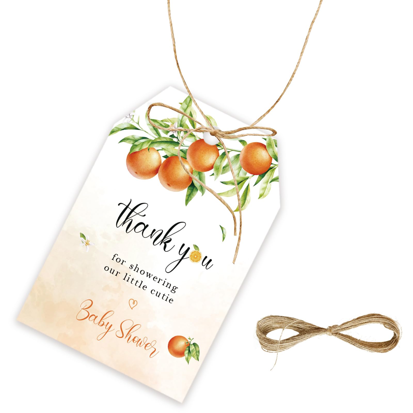 Amazon.com : 50pcs Orange Thank You Tags, Orange Gift Tag with String ...